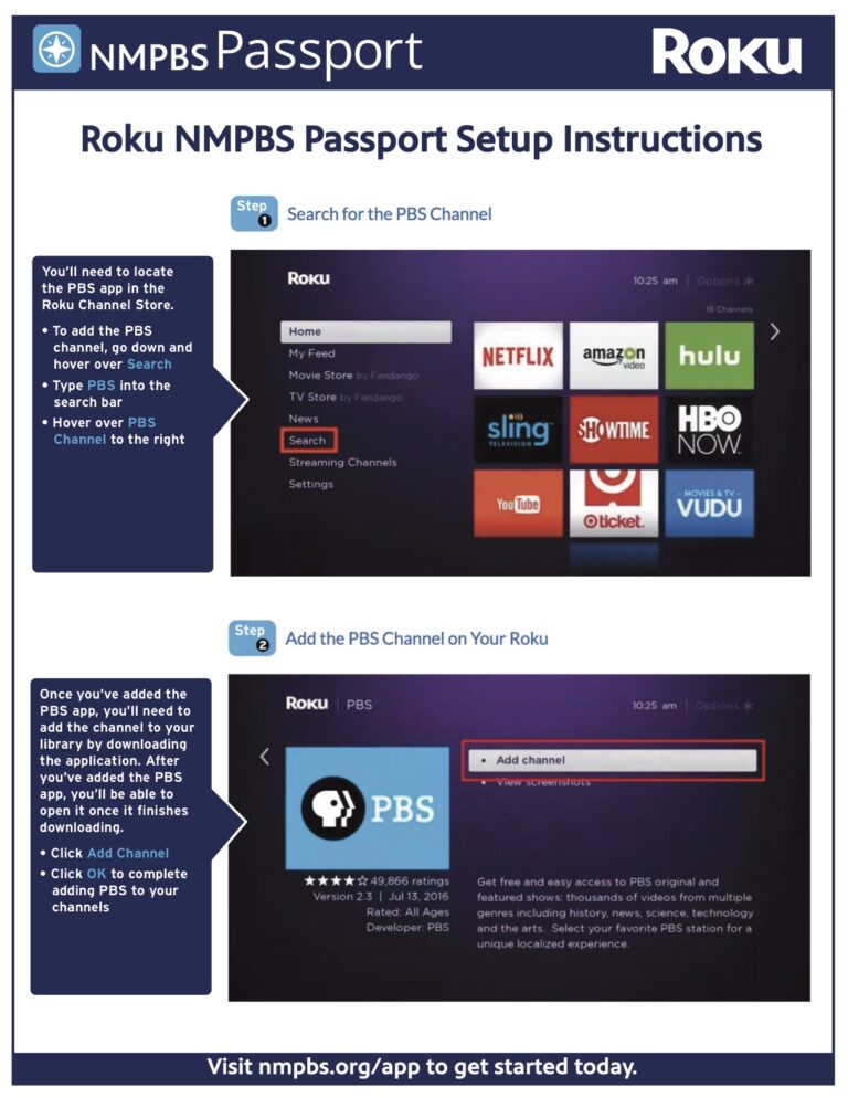 Roku Set Up Guide – New Mexico PBS, KNME-TV